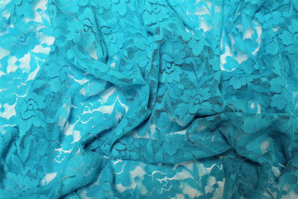 Fabric by the metre - Turquoise Lace